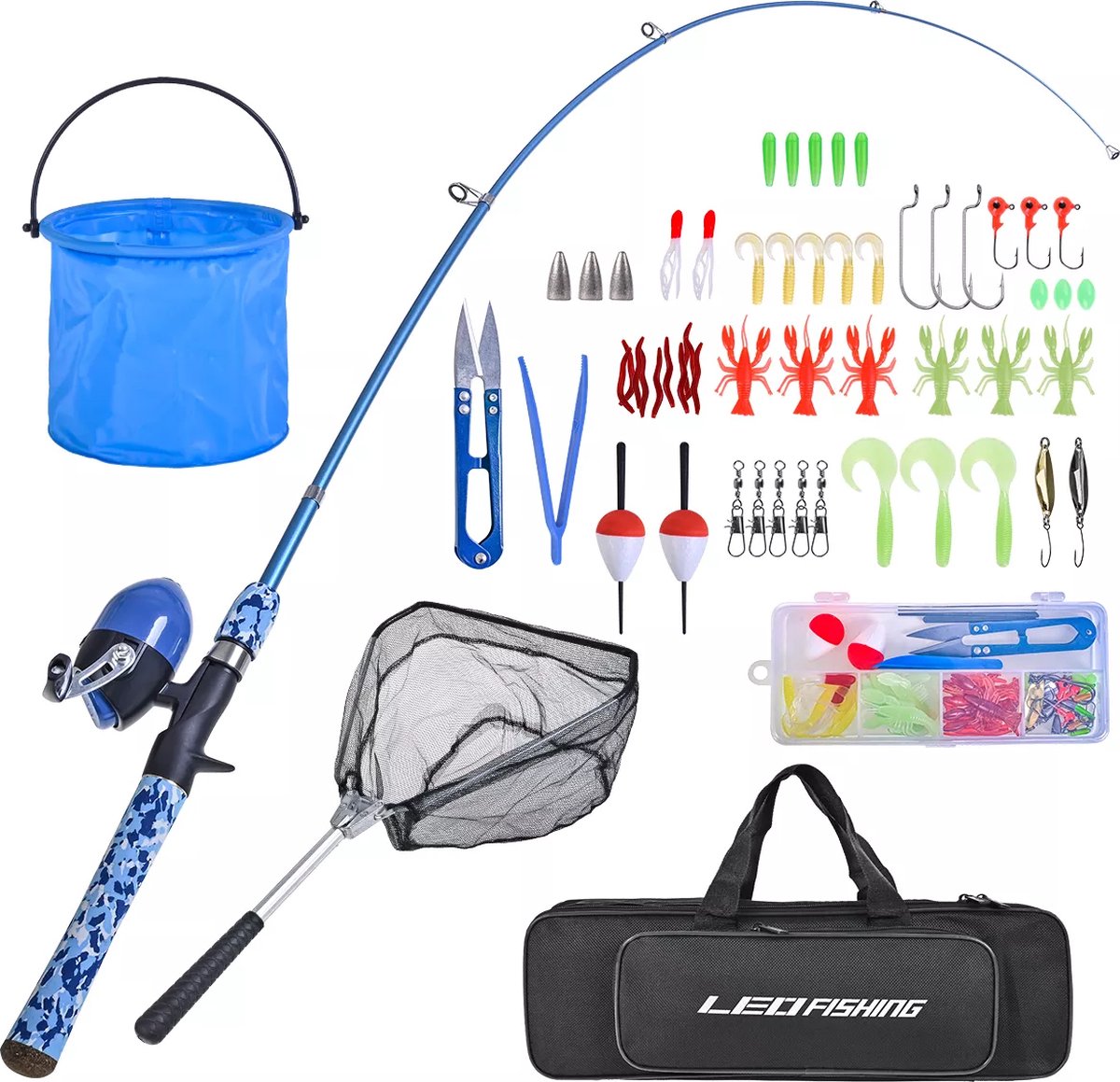 Werphengel met molen set XXL - Vishengel - Hengelset - Hengelsport ...