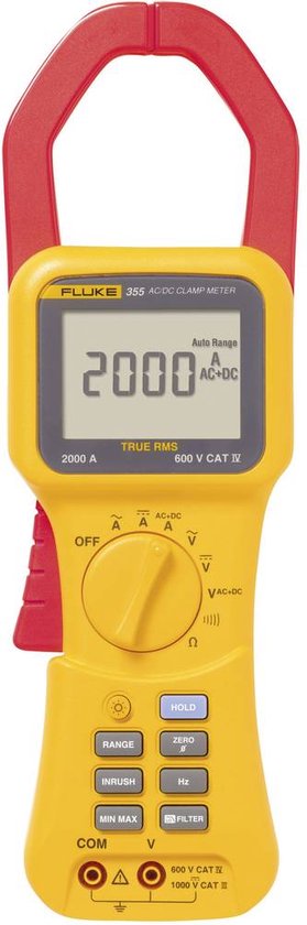 Fluke 355 Clamp meter, Handheld multimeter Digital CAT III 1000 V, CAT ...