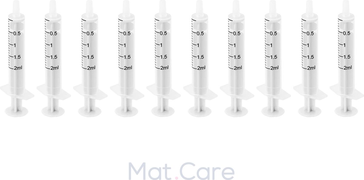 Mat Care doseerspuit - injectiespuit 2ml set 10 stuks | bol.com