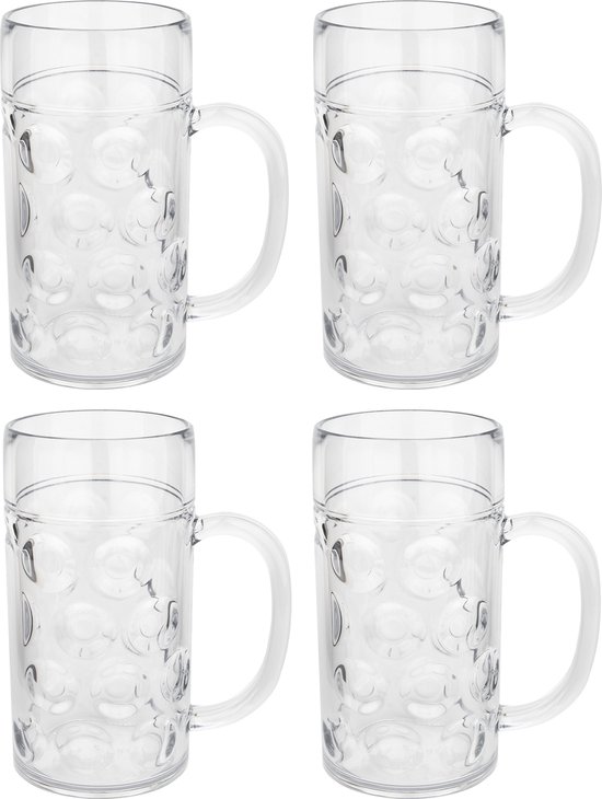 MyDrinkglass Plastic Bierpul | Bierpul Plastic | 4 Stuks | Oktoberfest | Plastic... | bol.com