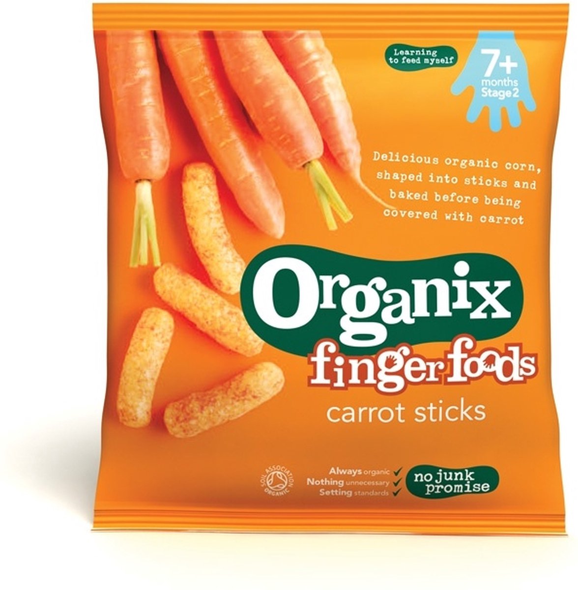 Organix - Fingerfoods Maïs Knabbels - 6+M - 20gr - met Wortel | bol.com