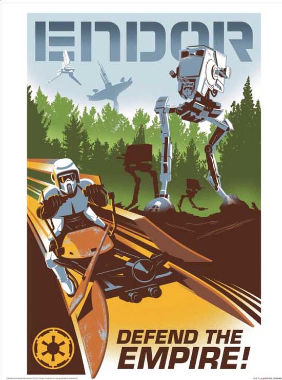 Star Wars Endor Art Print 30x40cm | bol.com