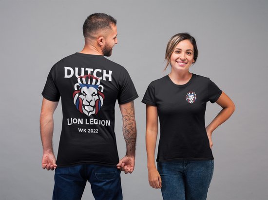 Official Dutch Lion Legion - Zwart T-shirt - Qatar 2022 - WK Voetbal ...