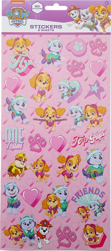 Stickers Paw Patrol "One Team" +/- 50 stuks | Sint-Tip | Schoencadeau | Kerst-Tip | bol