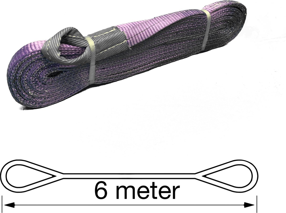 TETRA Hijsband - Werklast 1 Ton - Lengte 6 Meter - Hijsbanden - Heffen ...
