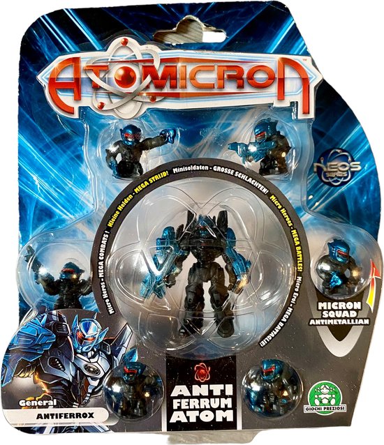 Atomicron actiefiguren 7 delig General Antiferrox Blauw/Zwart | bol.com