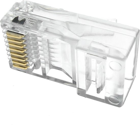 BeMatik UTP-connector Cat.5e RJ45 - 100 pack - male naar crimp-kabel | bol