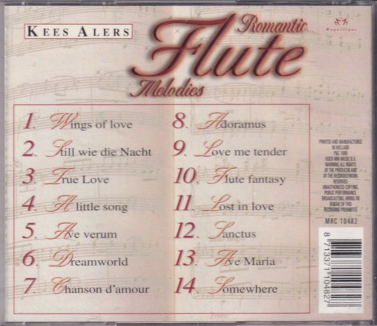 Romantic flute melodies - Kees Alers, Kees Alers | Muziek | bol.com