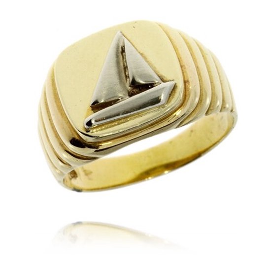Gouden Zegelring Zeilboot 14 karaats | bol