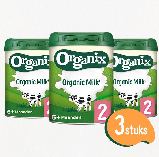 Organix 2 (6+ maanden) Biologische Opvolgmelk - 3x 700g - Met Melkvet ...