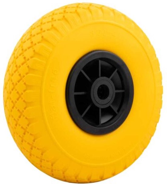 Steekwagenwiel 3.00-4 anti-lek PU (260×85) naafgat Ø 20 mm | bol