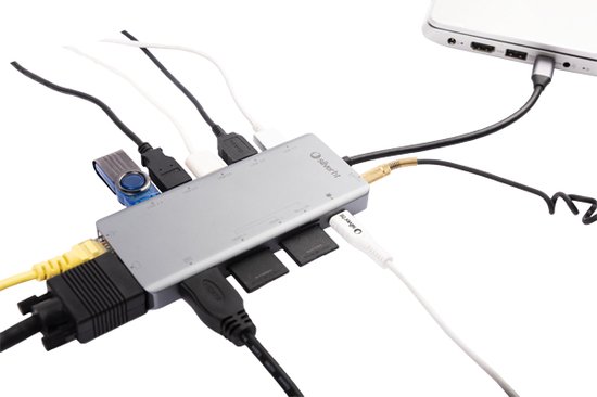 USB Hub Silver HT LOGAN 13 EN 1 | bol