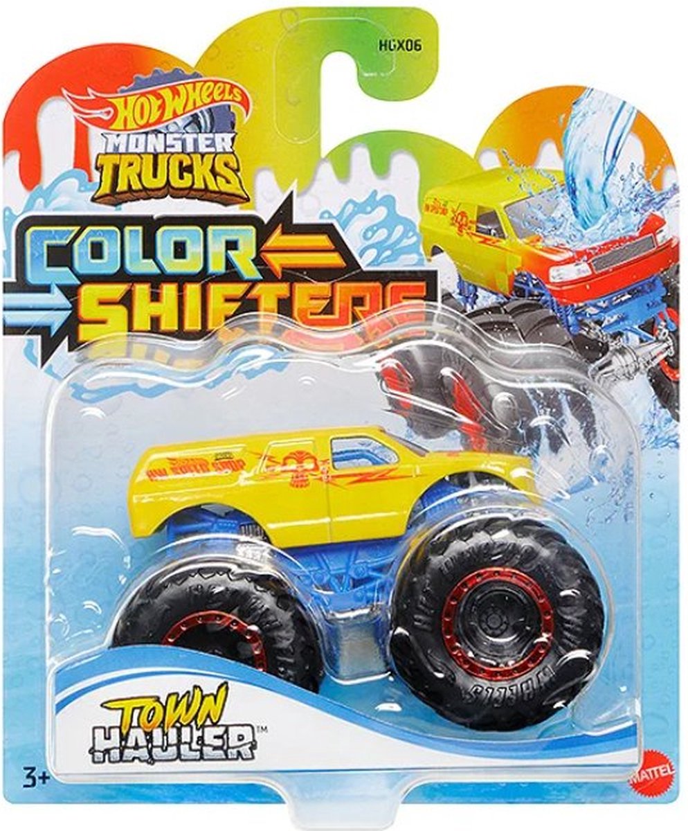 Hot Wheels Monster Jam Truck Color Shifter Town Hauler Monstertruck 9 Cm Schaal 164
