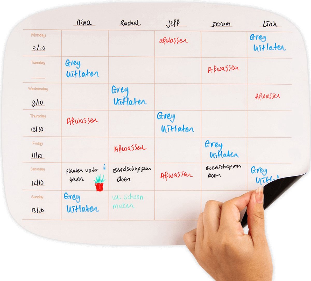 Greenstory - Sticky Whiteboard - Planbord familie - Organische Vorm ...