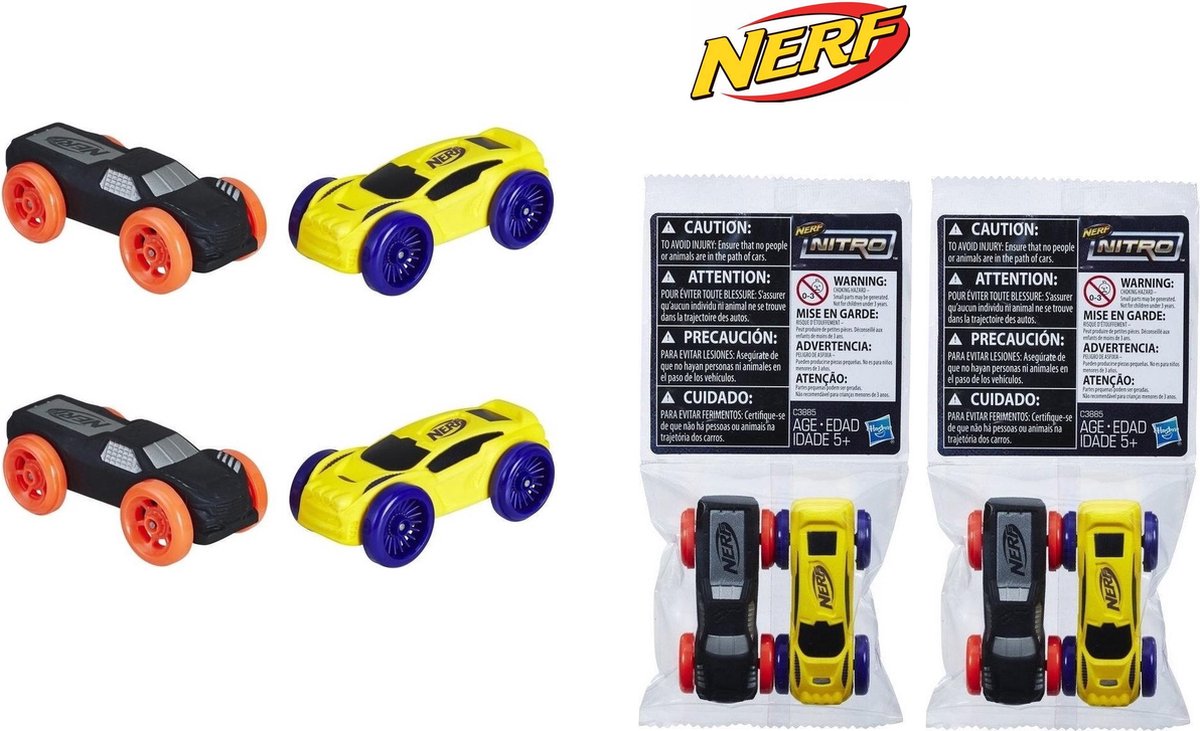 Nerf - Nitro - Foam Cars 2-pack - Schuimauto - 4 - Hasbro | bol