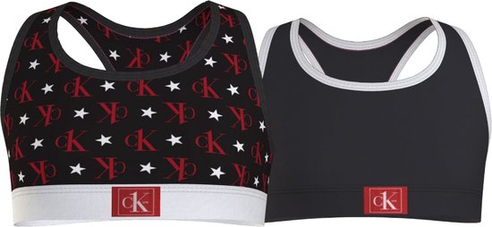 Calvin Klein CK One BH topje 2 Pack Zwart Katoen 164-176 | bol