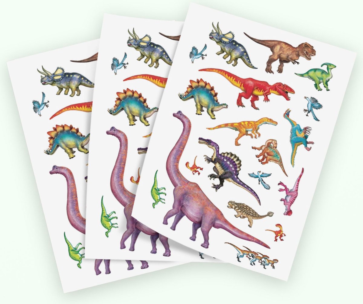 Dinosaurus Stickers | 60 Dinostickers | Topkwaliteit Stickers van Dino ...