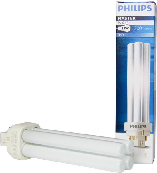 Voordeelpak 10x Philips PL-C 18W 840 4P (MASTER) | Koel Wit - 4-Pin | bol.com