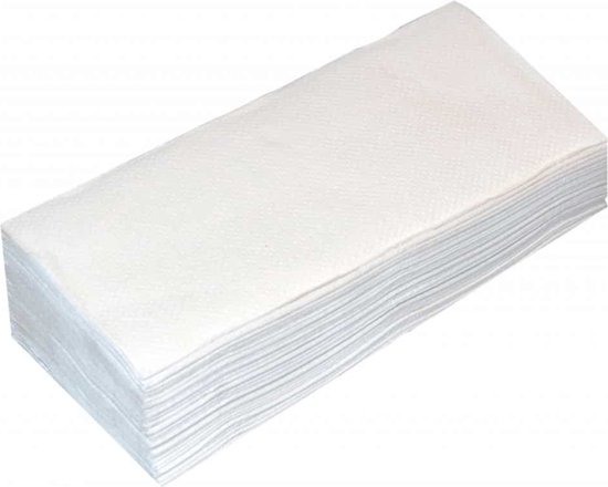 Handdoekpapier 2-laags Helder Wit - Z-vouw - 25x23 cm - 4000 stuks | bol.com