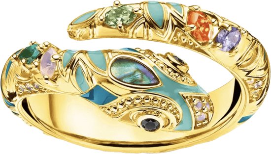 Tracelet - Zilveren Ringen - Slang ring goud | Ring Snake met zirkonia ...