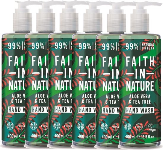 FAITH IN NATURE - Hand Wash Aloe Vera & Tea Tree - 6 Pak ...