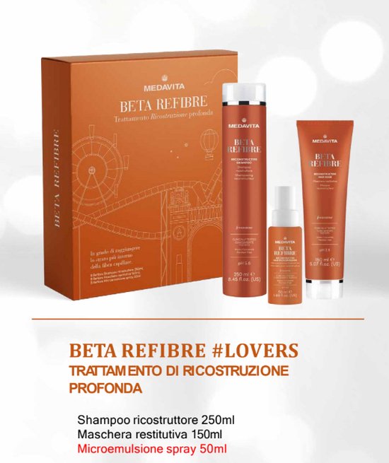 Medavita Beta Refibre Trio Box | Shampoo, masker en stylingproduct ...