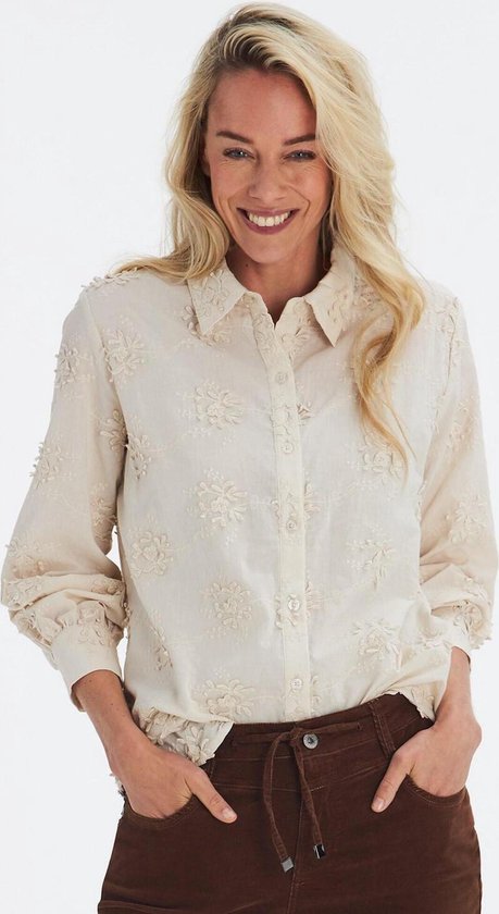 Red Button Blouse Boebie Embroidery Srb3915 Stone Dames Maat - XXL ...