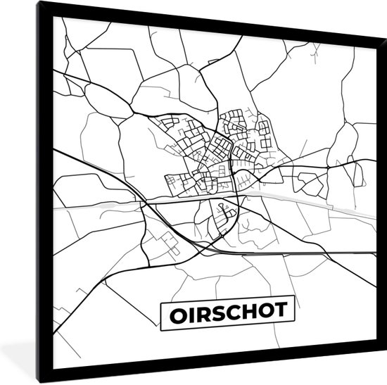 Fotolijst incl. Poster - Plattegrond - Kaart - Oirschot - Stadskaart ...