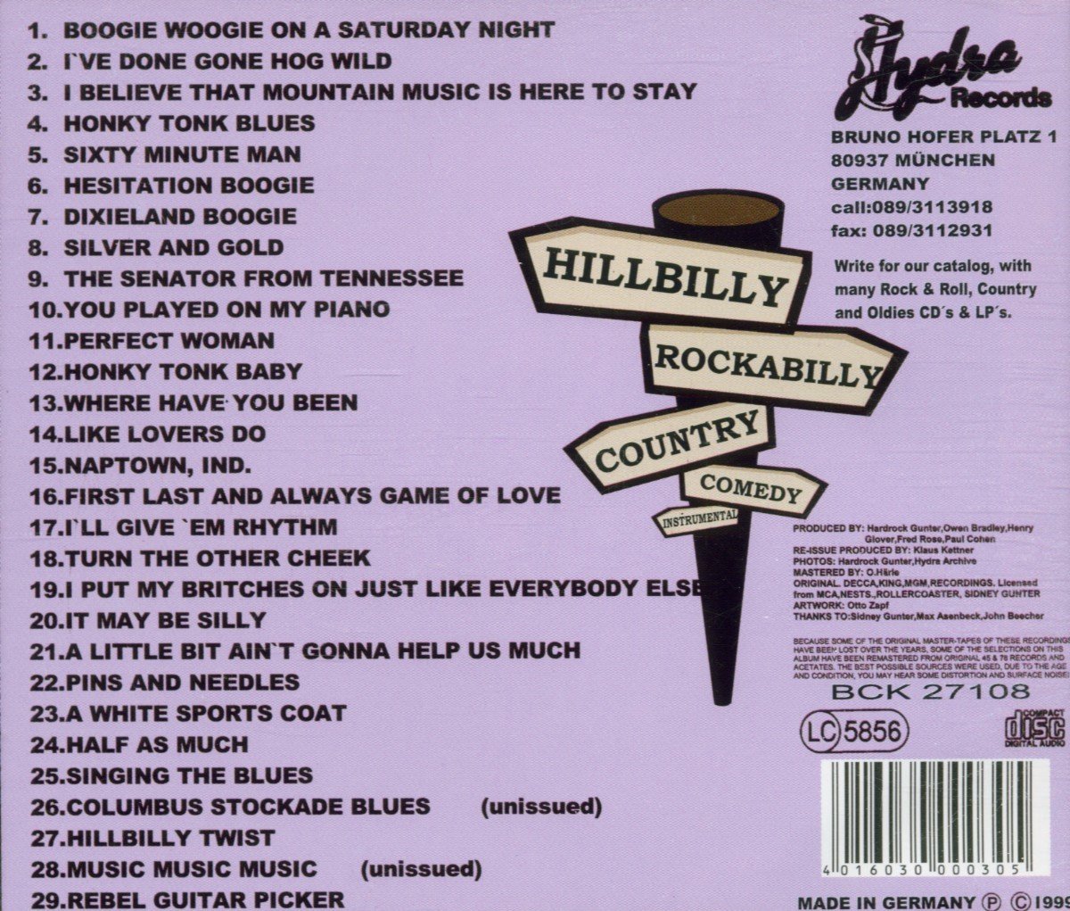 Hardrock Gunter - I'll Give Em Rhytm (CD), Hardrock Gunter | Muziek ...