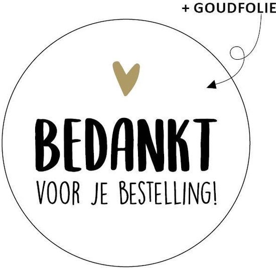 Sluitsticker - Sluitzegel – Bedankt voor je bestelling | Wit – Zwart ...