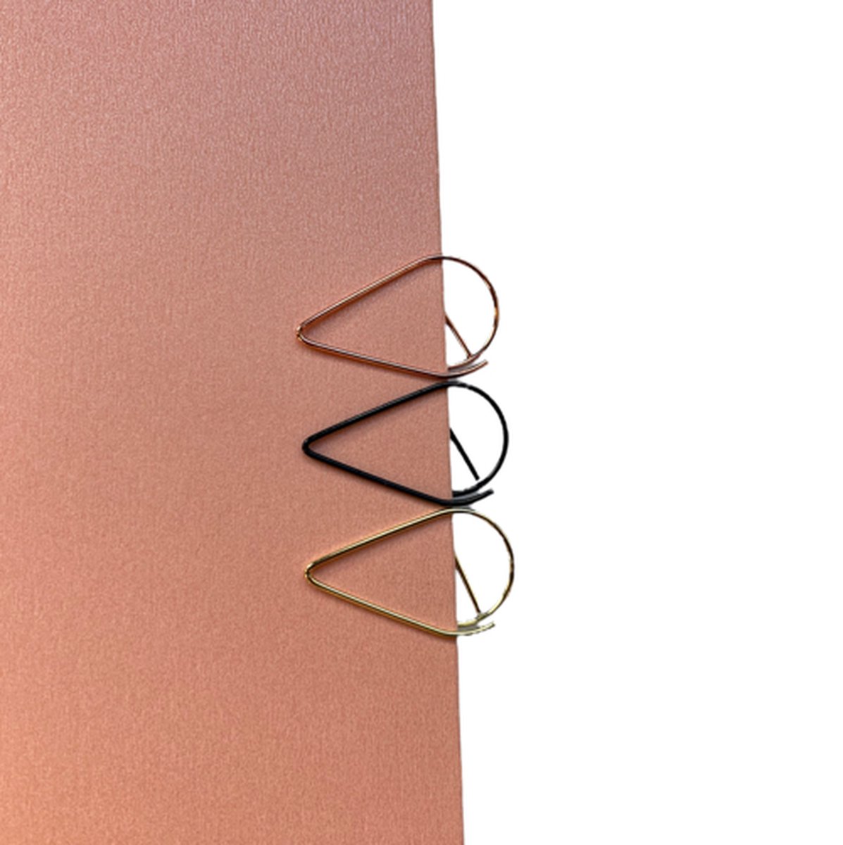 METIWA - 50 Paperclips Druppel Goudkleurig - 2,5 cm - Paperclips In Doosje - Paperclip... | bol.com