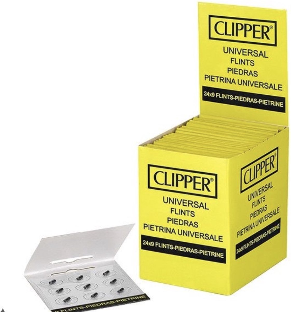 Clipper® - Vuursteen - Navulling - Aansteker - Flints - (Set van 9) | bol