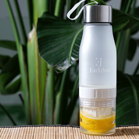 Witte drinkfles met fruitpers | bol