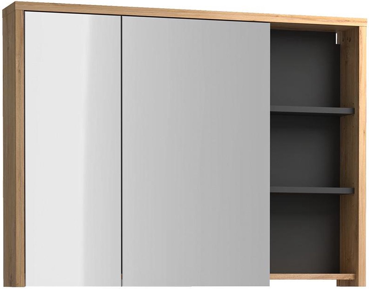 SHOWER DESIGN Badkamer muurkast - Naturel kleur - 100 cm - PURNAL L 100 ...