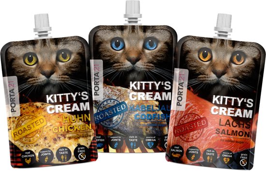 Kitty Cream 3-pack - kattensnack - hypoallergeen - suikerloos | bol