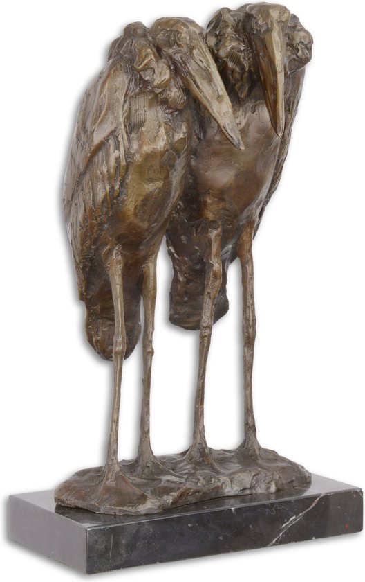 BRONZEN BEELD VAN EEN KOPPEL MARABOE OOIEVAARS | bol.com