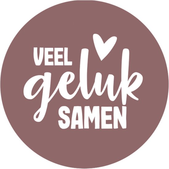 500 Stickers op rol - Sticker Veel geluk samen - sluitsticker ...