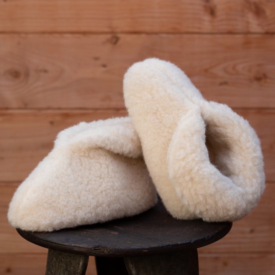 Wollen Sloffen Dyreskinn | Ecoleer zool | Half hoog | bol.com