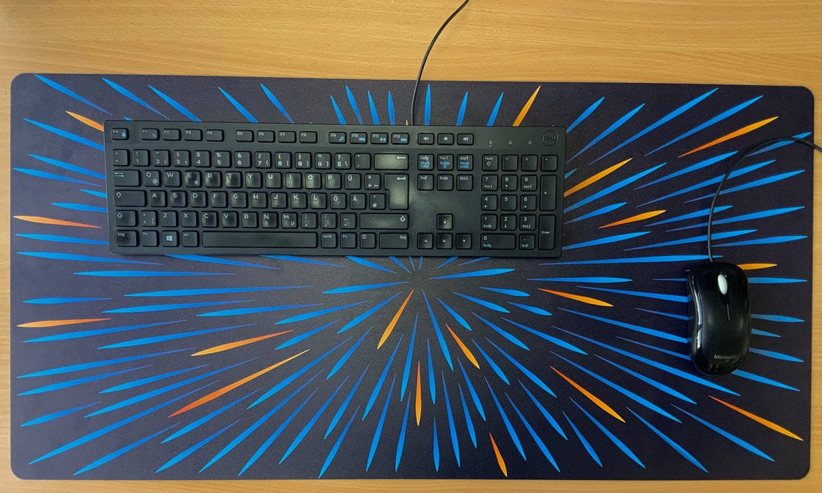 Gaming muismat XXL 80 x 40 cm | Blauwe muismat gaming antislip ...