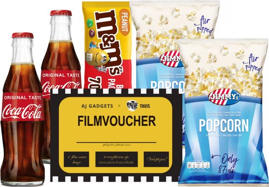 Filmpakket - Cola, popcorn, M&Ms en Pathé thuis filmvoucher | bol