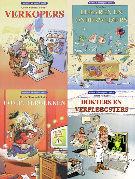 Humor in Beroepen Strippakket (4 strips) [stripboek, stripboeken ...