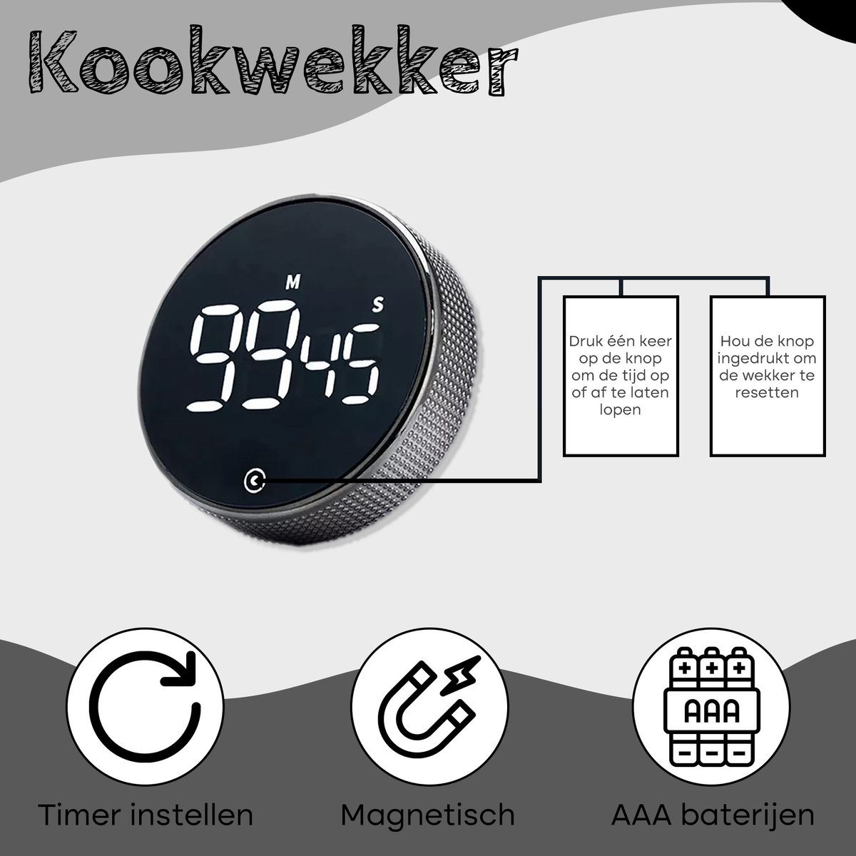 Proudproducts – Kookwekker – Keukenwekker – Digitale Kookwekker ...