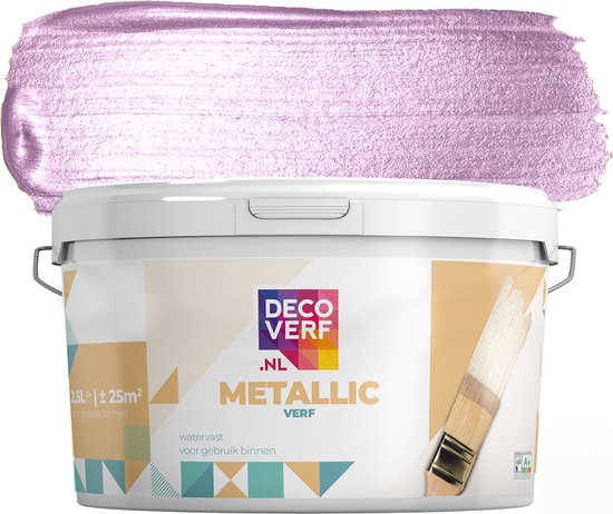 Decoverf metallic verf mauve paars, 2.5L | bol