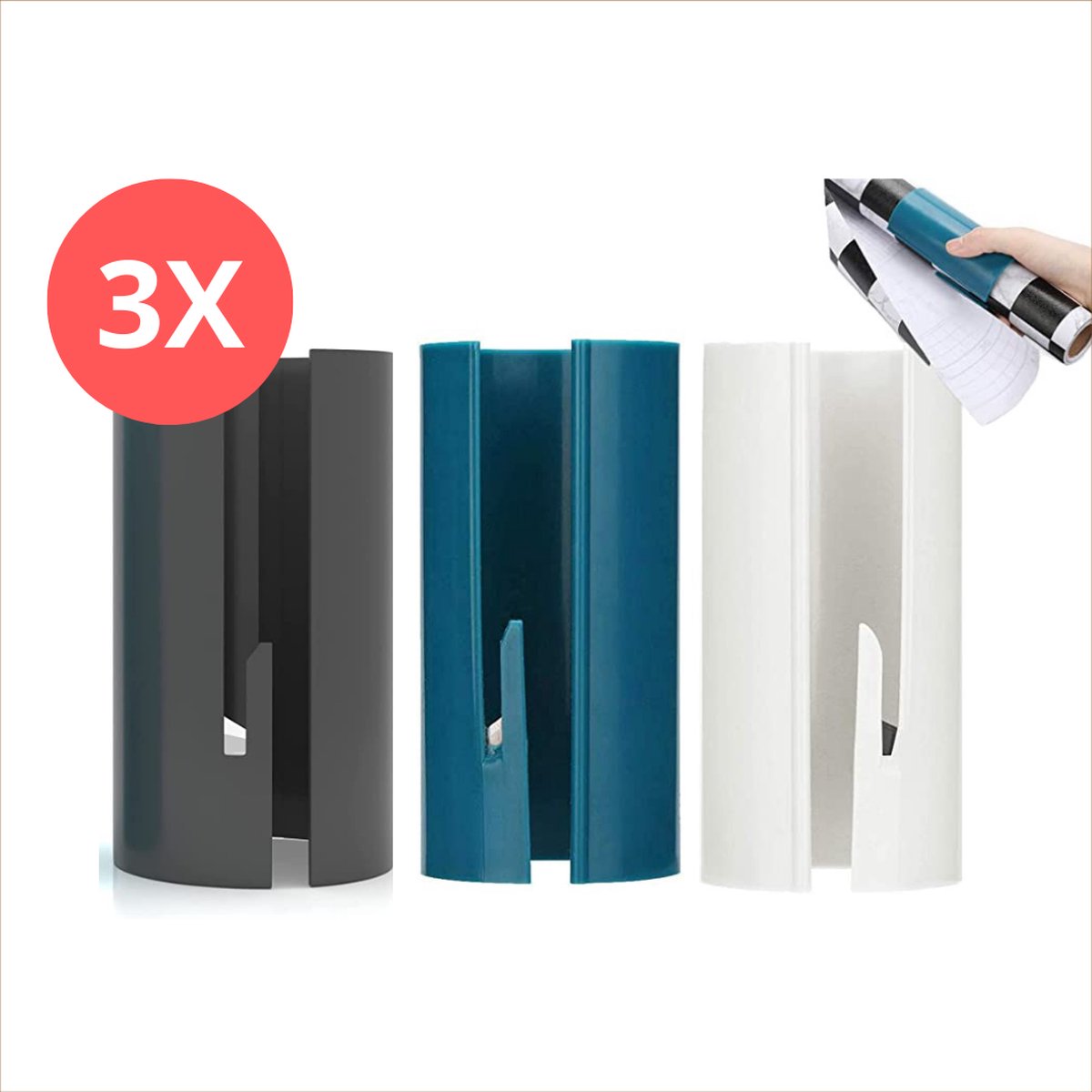 Kess® - Inpakpapier snijder - Set van 3 - Cadeaupapier snijder - Cutter ...