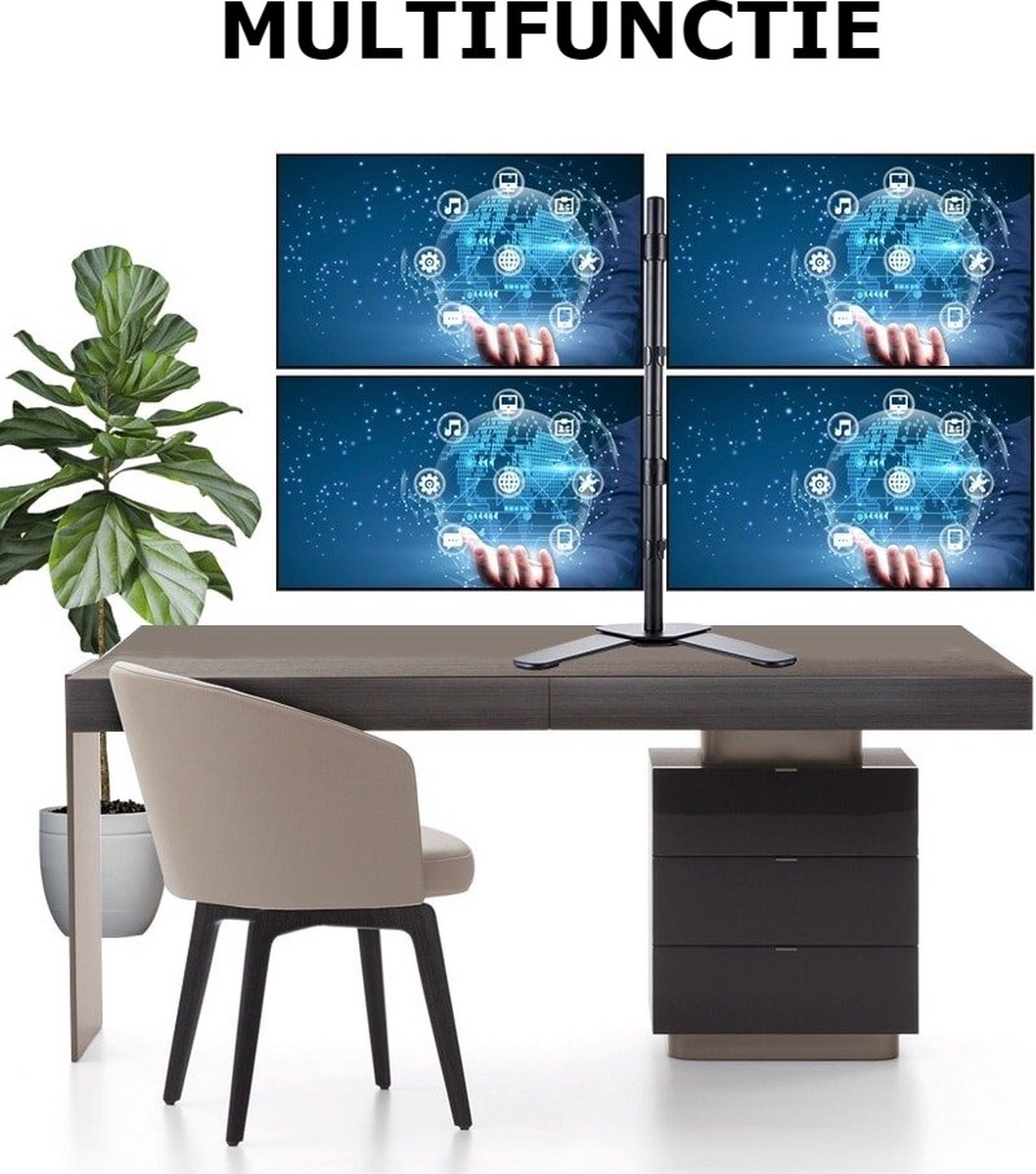 SunLion® Monitor bracket - 4 armen - 17" tot 32" scherm - Rotatie ...