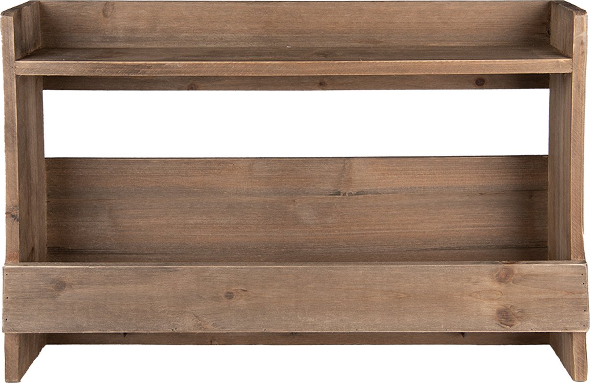 Clayre & Eef Support mural 60x12x42 cm Support mural en bois brun | bol.com