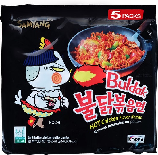 Samyang Hot Chicken Noedel Ramen 10 packs - Hot Chicken Spicy Buldak 5x ...