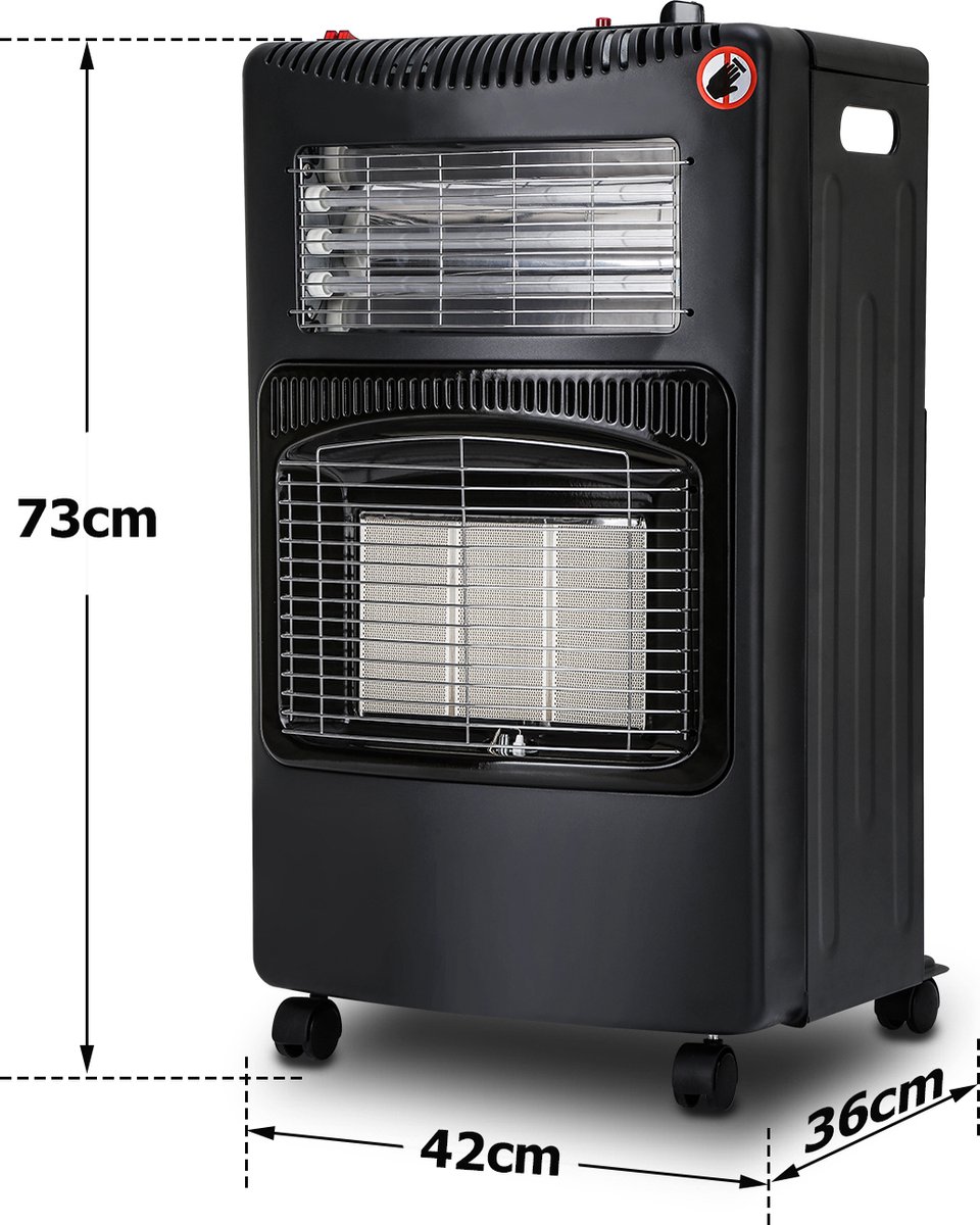 Gaskachel infraroodverwarming 4.2 kW gashaard 3 niveaus gasstraler ...