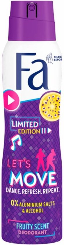 Fa - Deodorant - Spray - Let's Move - 6 x 150ml | bol.com