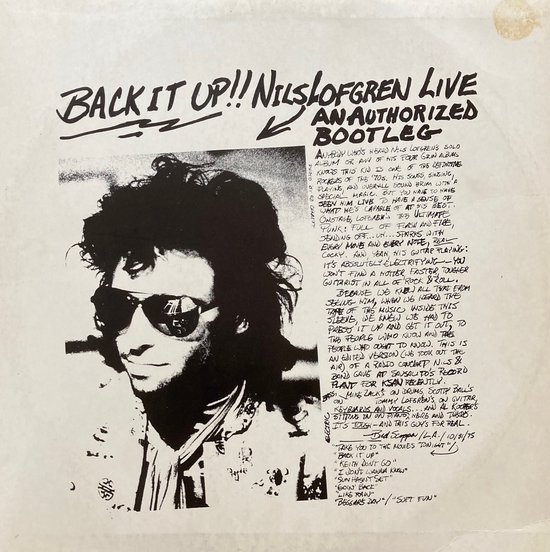 Nils Lofgren - Back It Up - An Authorised Bootleg, Nils Lofgren | Muziek | bol.com